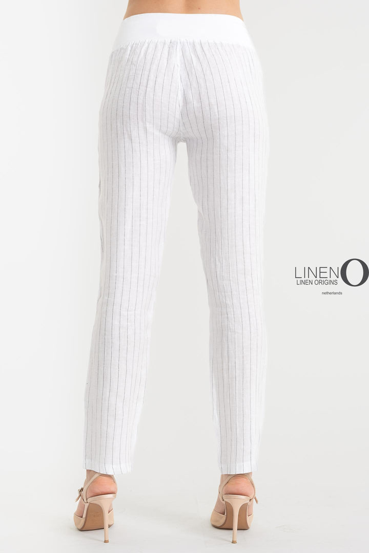 French Linen Slim Pant Pinstripes – Breathable Naturals | Glam & Fame ...
